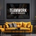 Motivational Wall Art, Teamwork Makes the Dream Work Canvas, Home ...