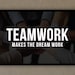 Motivational Wall Art, Teamwork Makes the Dream Work Canvas, Home ...