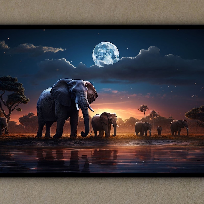 Elephant Canvas - Etsy