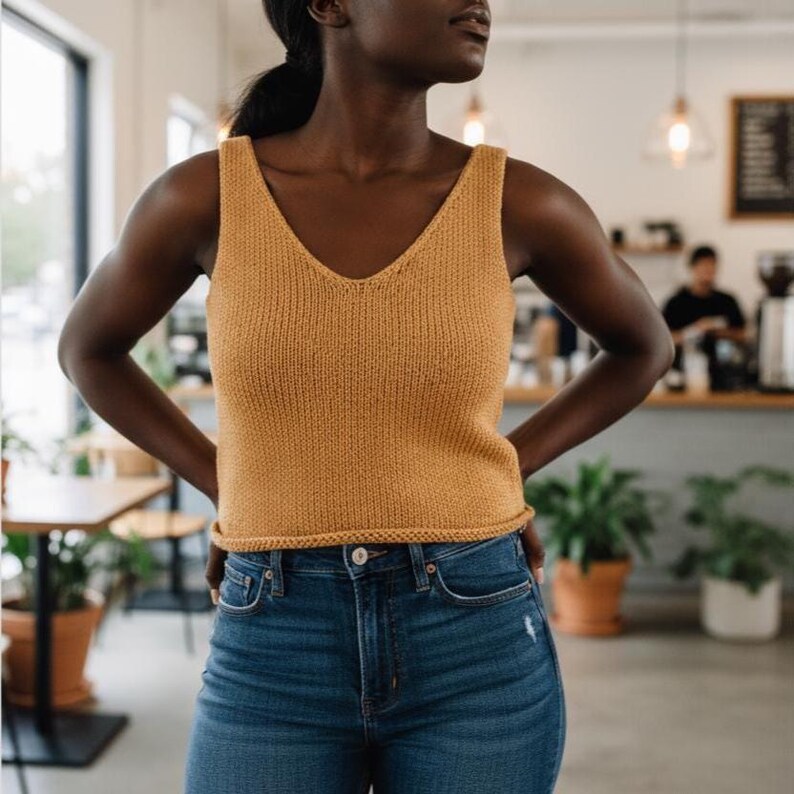 Crop Sweater Knitting Pattern – Modern Women’s Pullover PDF, Chunky ...