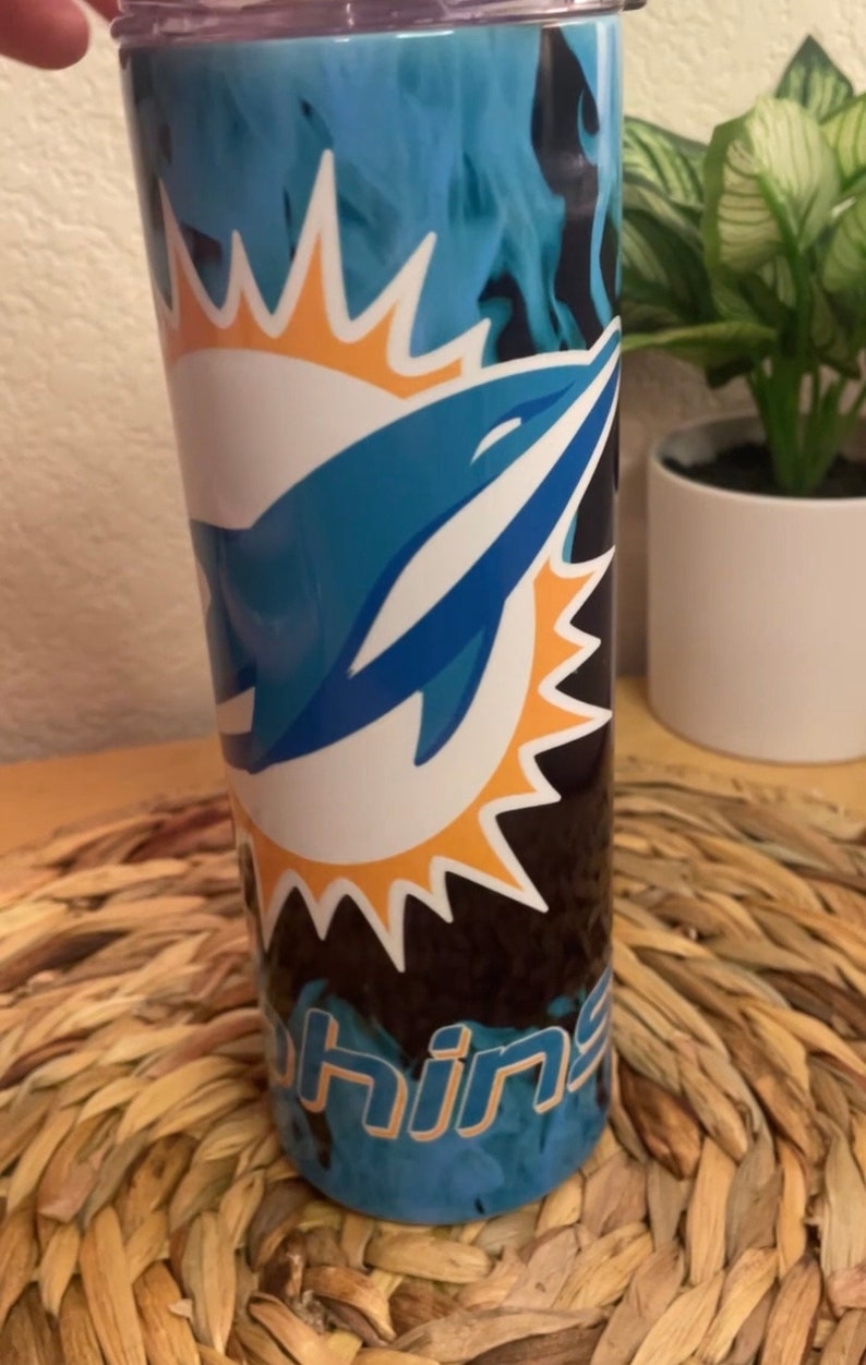 NFL Miami Dolphins Tumbler - Dolphins Cup - Miami- Metal Cup ...