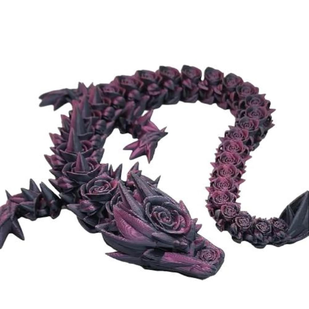 Large Rose Dragon Articulating 8,15,21,29,38 Inches 3D Print Cinderwing ...