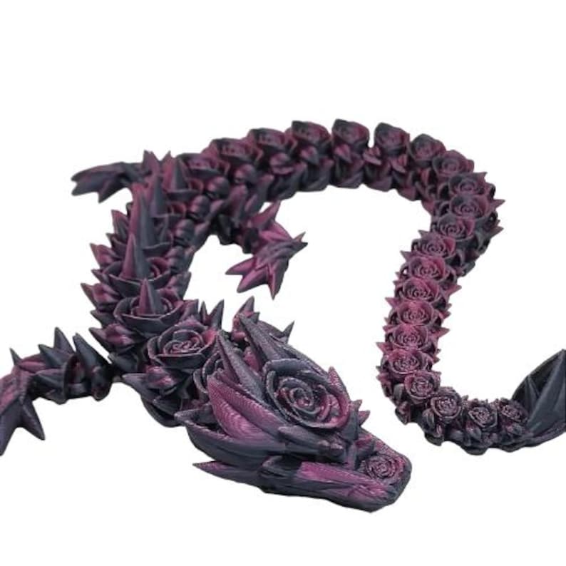Large Rose Dragon Articulating 8,15,21,29,38 Inches 3D Print Cinderwing ...