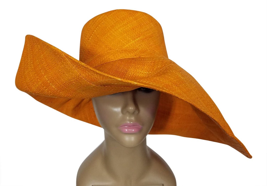 Hand Woven Wide Brim Madagascar Raffia Sun Hat (packable Beach Hat, Adjustable Fit, Fits Large ...
