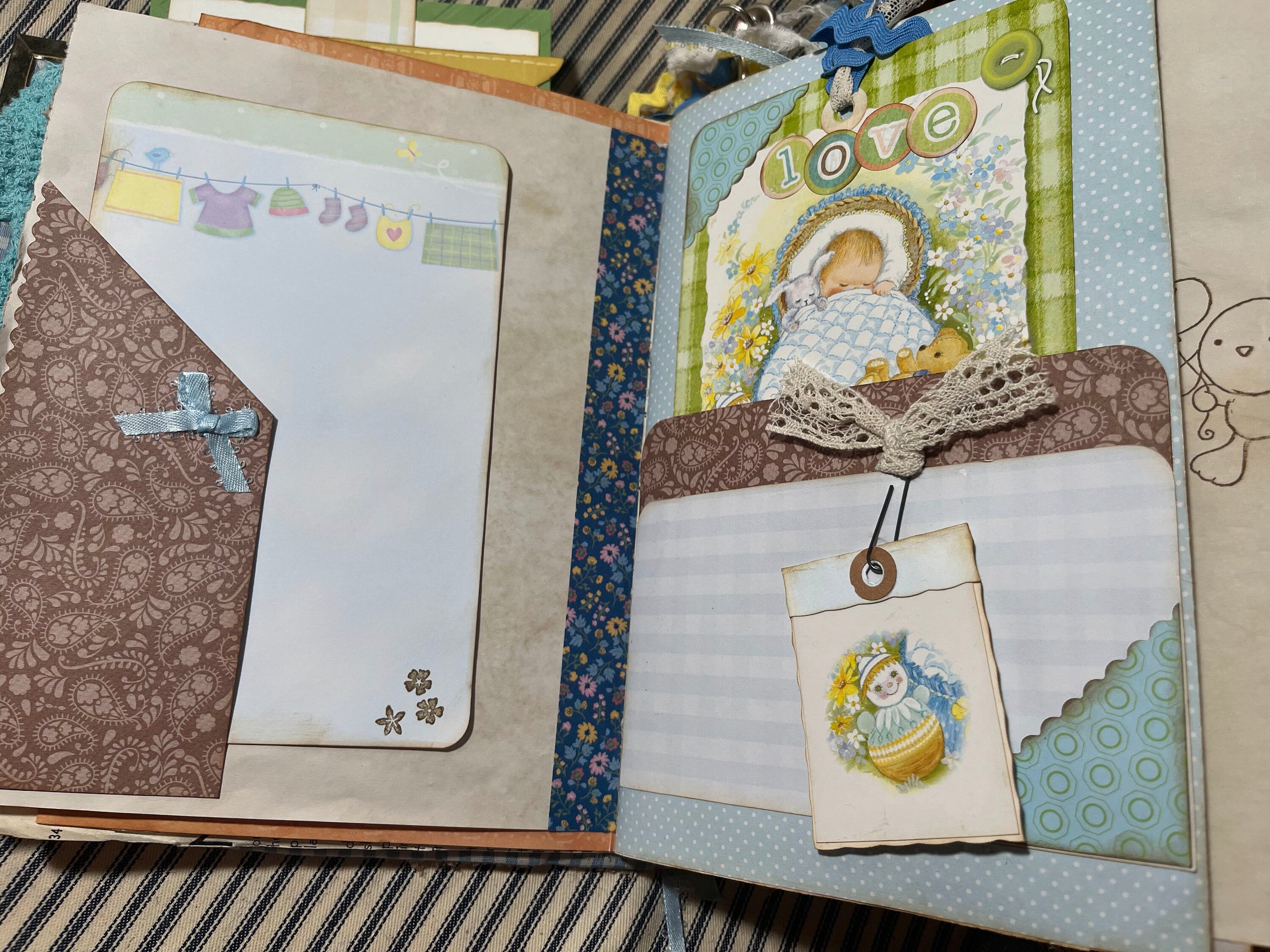 Little Boy Blue Baby Junk Journal-scrapbook - Etsy