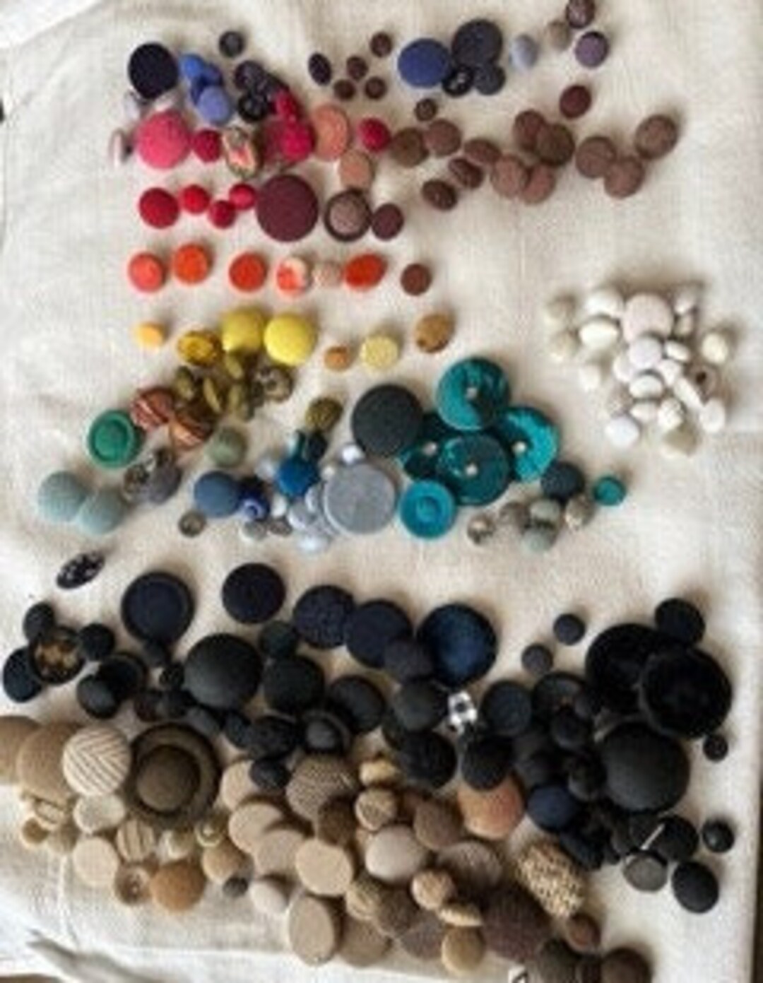 Huge Lot of Vintage Fabric Covered Buttons - Etsy