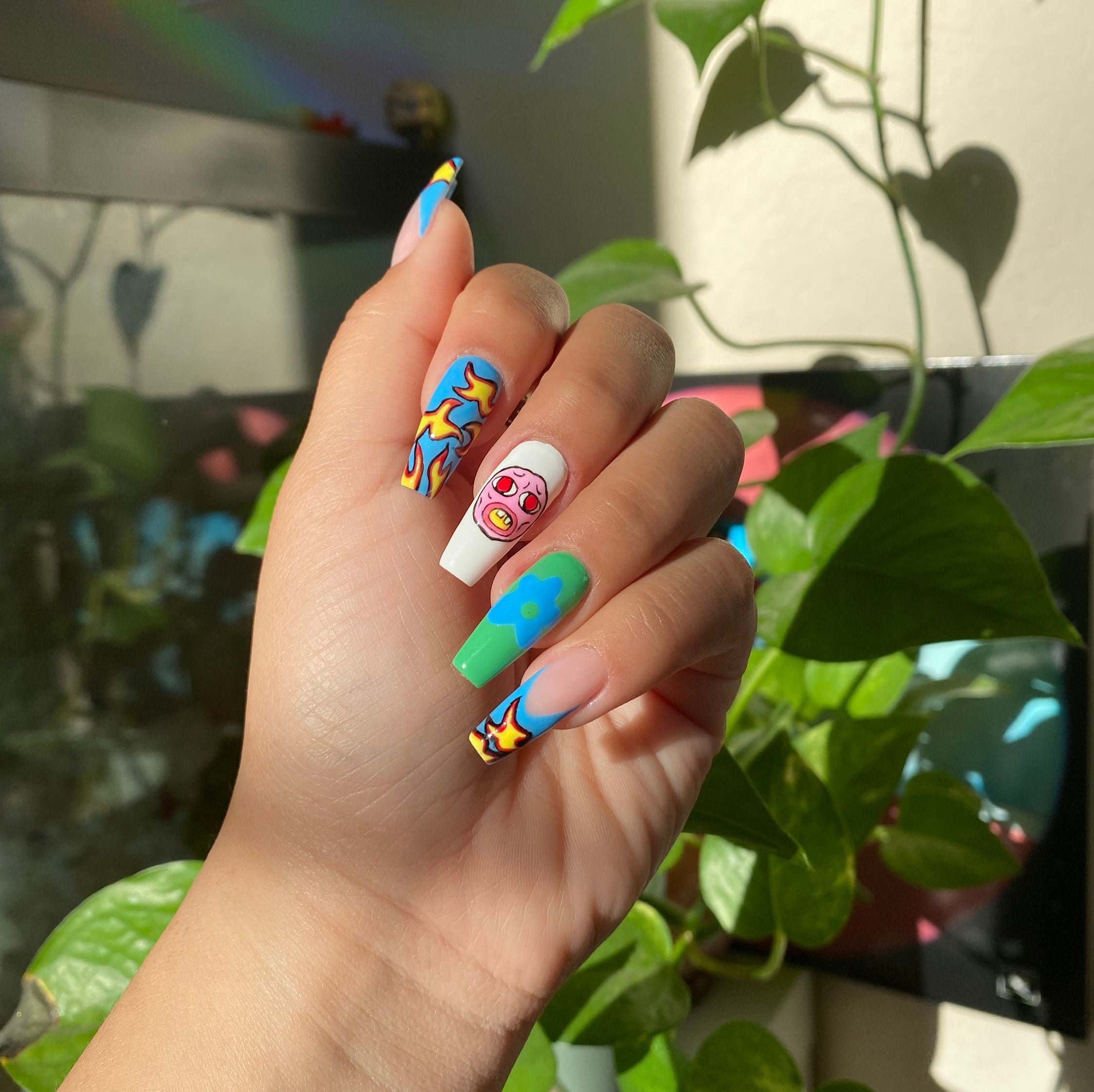 Cherry Bomb Press-ons Tyler the Creator Inspired Nails - Etsy