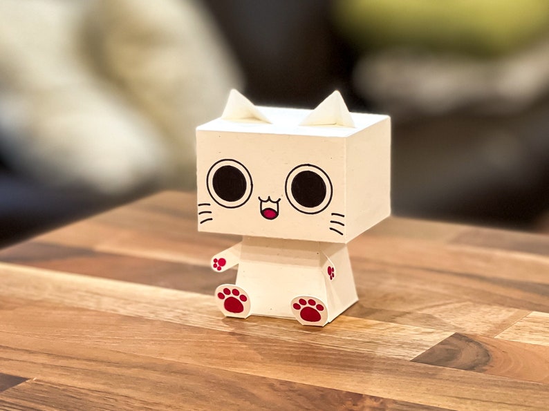 3D Cube Cat DIY Easy Beginner Papercraft Digital SVG - Etsy UK