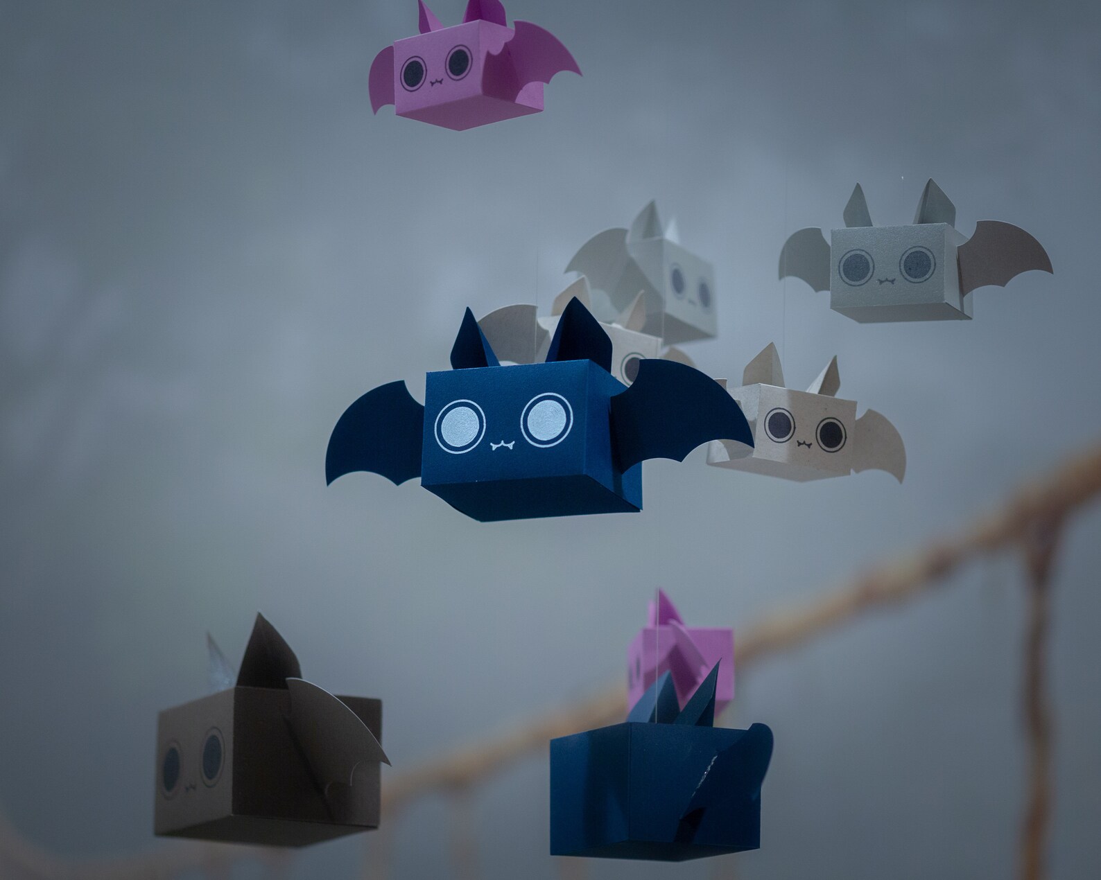 Cube Bat | Easy Beginner DIY 3D Papercraft Digital SVG Template - Etsy