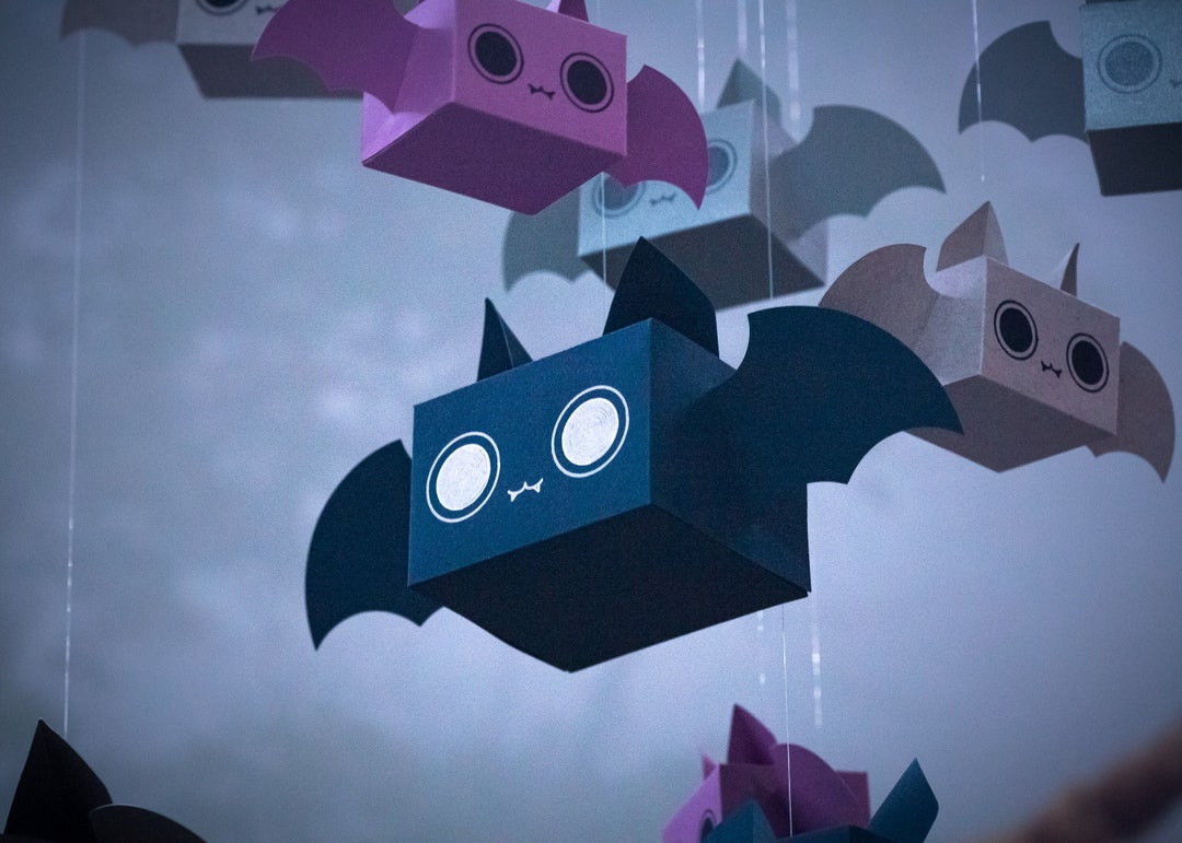 Cube Bat | Easy Beginner DIY 3D Papercraft Digital SVG Template - Etsy