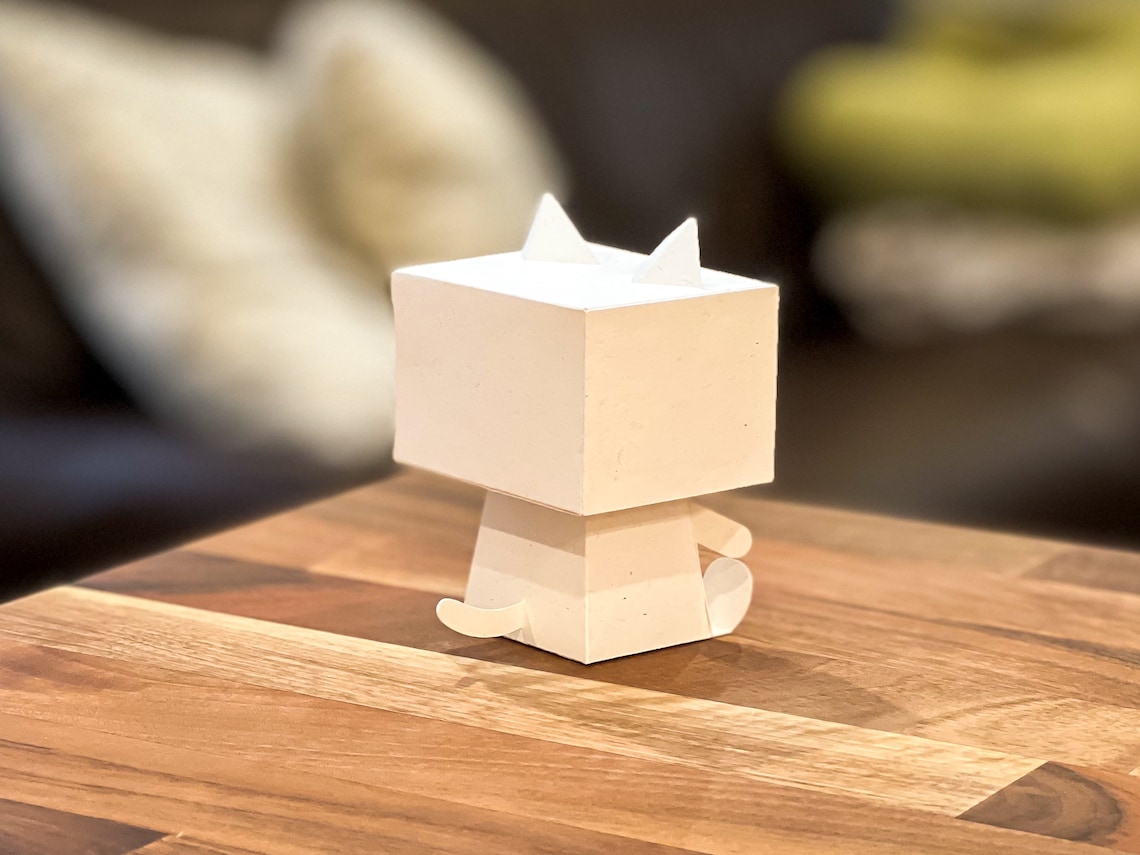 3D Cube Cat | DIY Easy Beginner Papercraft | Digital SVG Template - Etsy