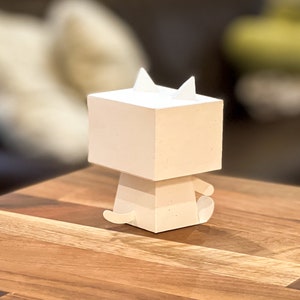 3D Cube Cat | DIY Easy Beginner Papercraft | Digital SVG Template - Etsy