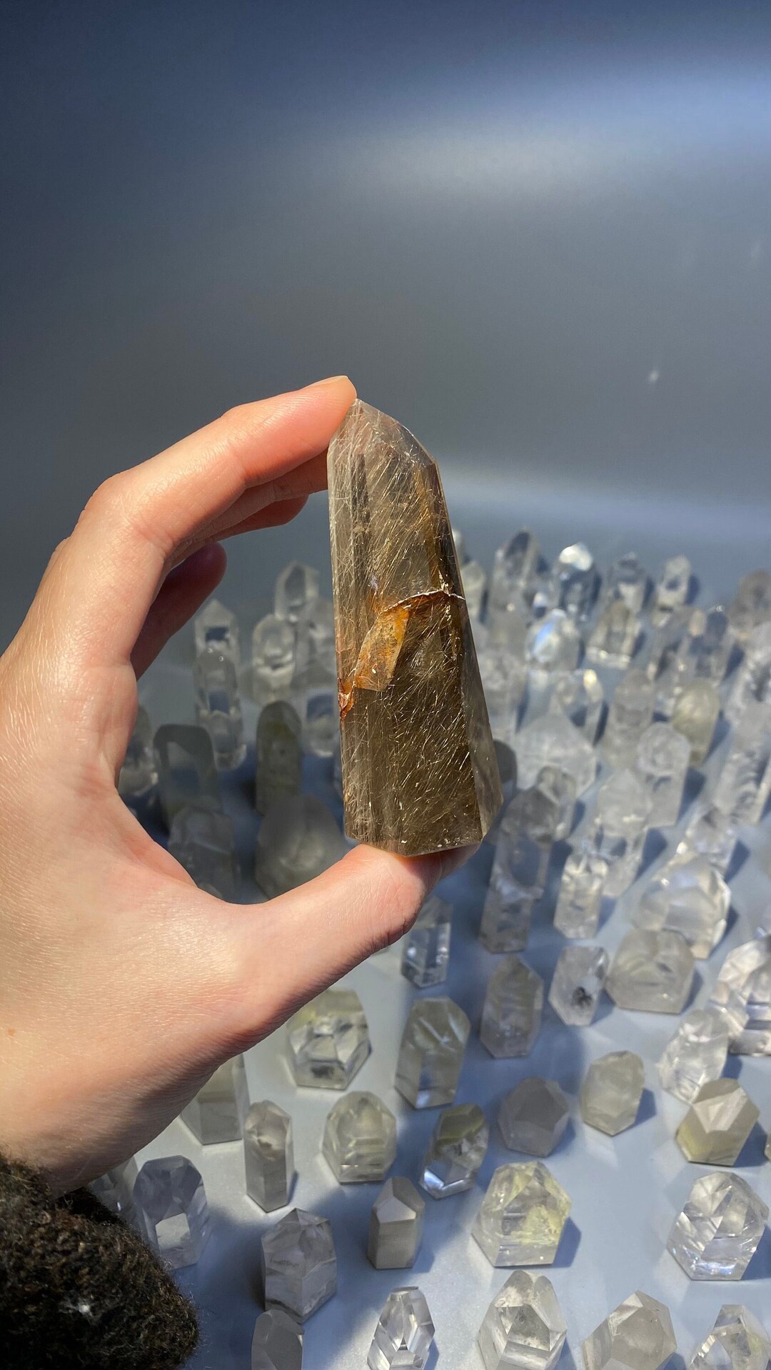 Rutilated Light Smokey Quartz With Phantoms - Etsy