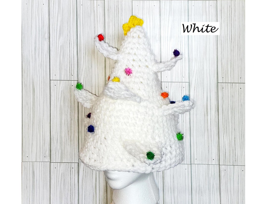 Handmade Crochet Christmas Tree Hats - Etsy