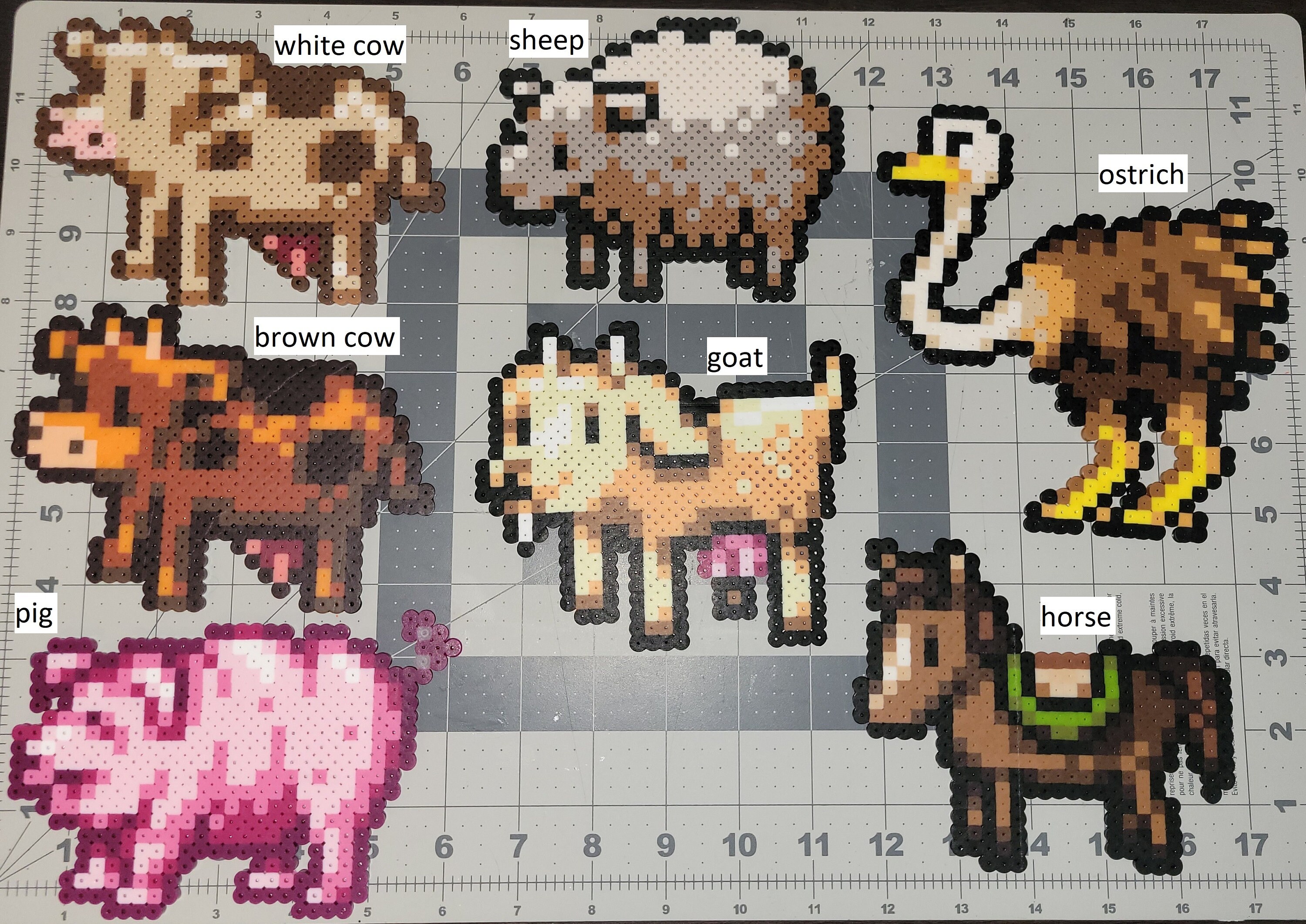 Stardew Valley Farm Animals Perler Bead Crafts - Etsy