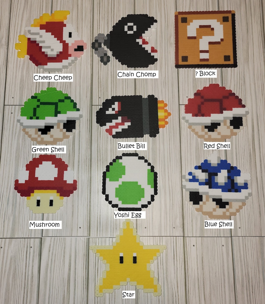 Super Mario Bros Perler Bead Crafts - Etsy