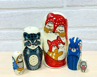 Fox Nesting Doll - Etsy