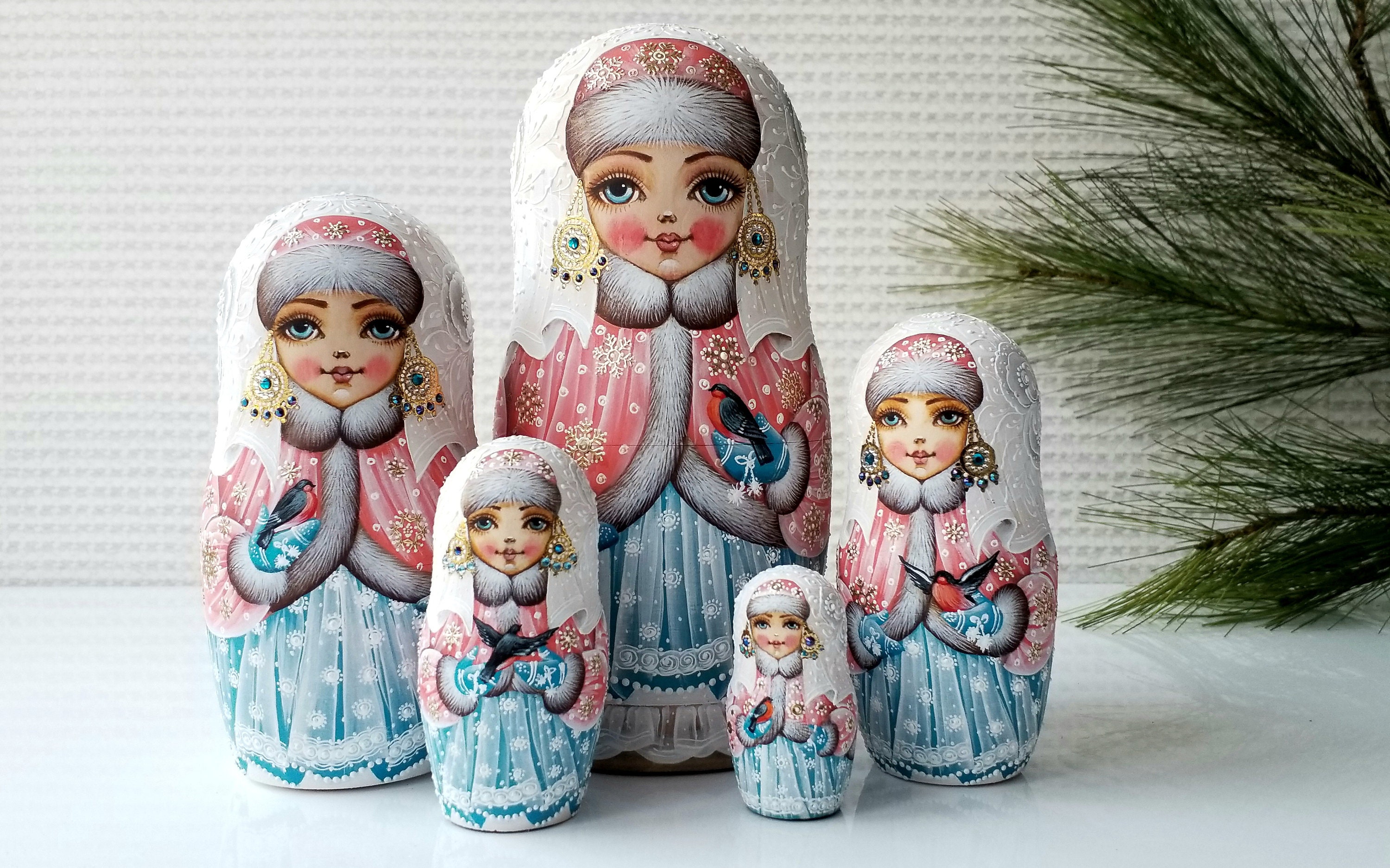 Exclusive Collectible One of a Kind Matroshka Doll 5pcs Set - Etsy