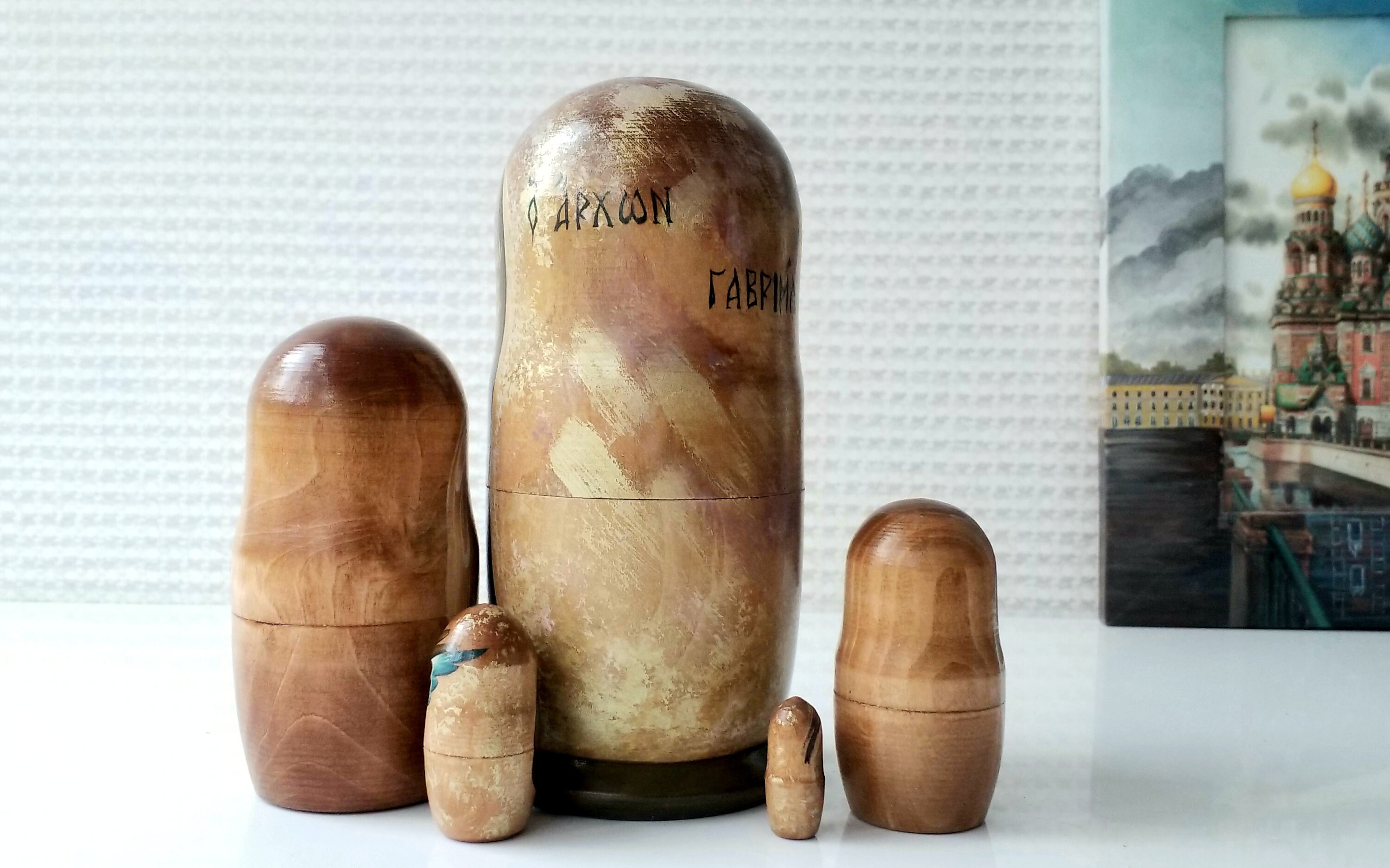 Archangel Gabriel Nesting Dolls: Hand-painted Religious Decor, 5 Piece ...