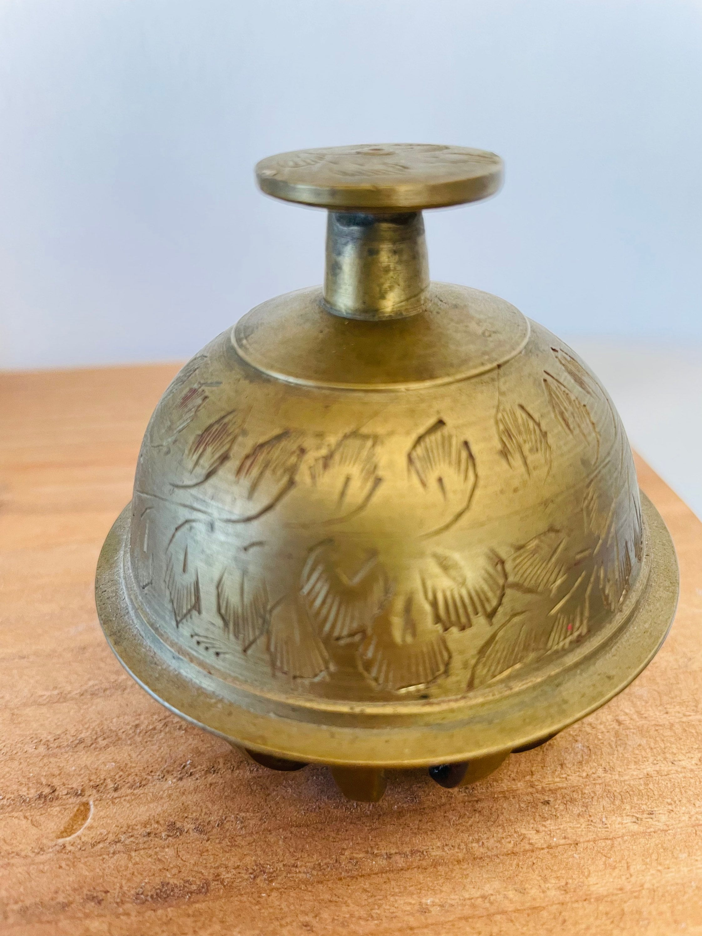 Vintage Brass Elephant Claw Bell - Etsy