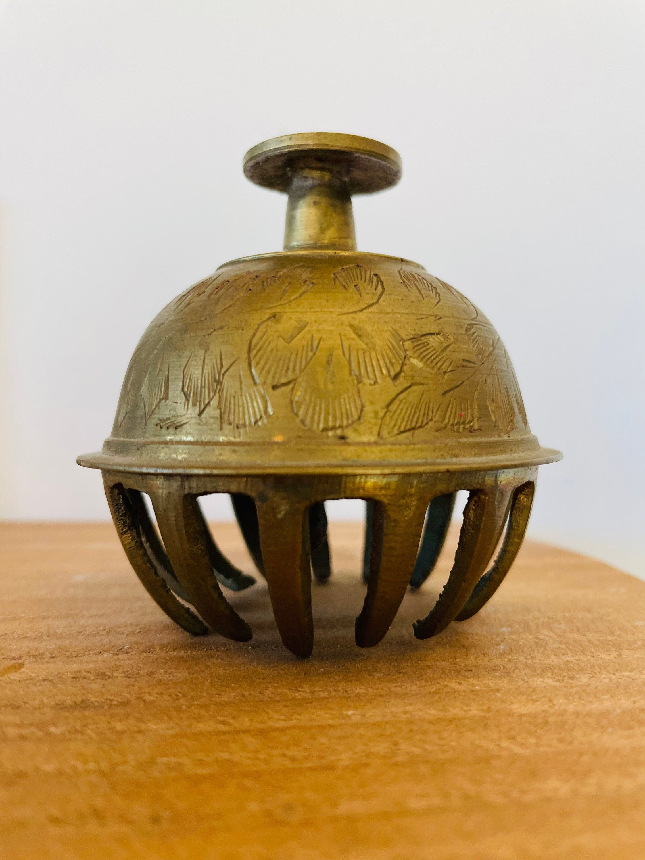 Vintage Brass Elephant Claw Bell - Etsy