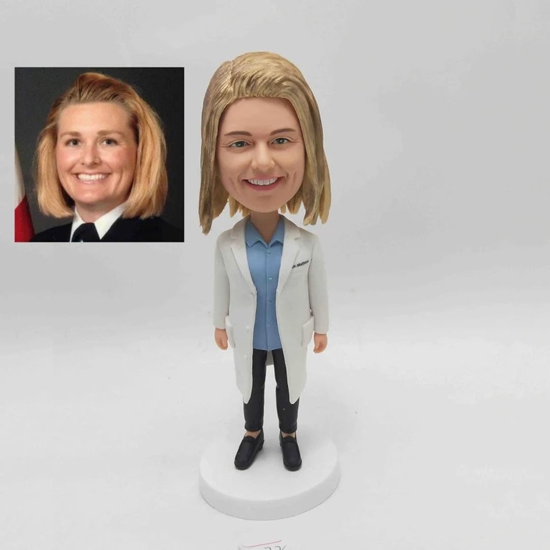 Custom Woman Bobbleheads Female Doctor Bobblehead Gifts for a Doctor ...
