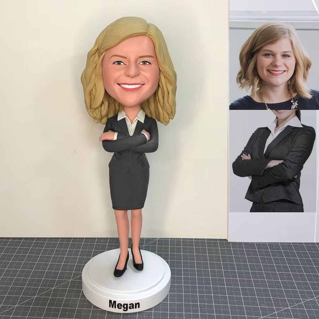 Custom Bobbleheads Manager in Office, Custom Office Bobblehead Female ...
