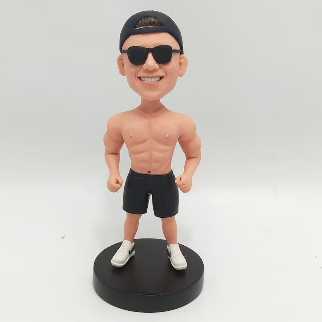 Custom Bodybuilding Bobbleheads Custom Muscle Male Bobblehead Handsome ...