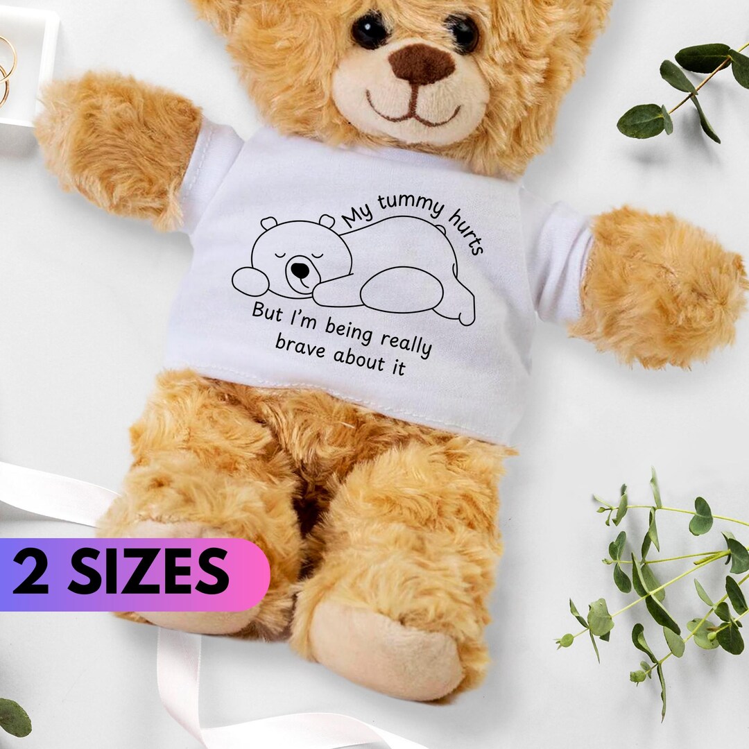 My Tummy Hurts Stuffed Animal Gift Hug Bear Celiac Gluten-free IBS ...