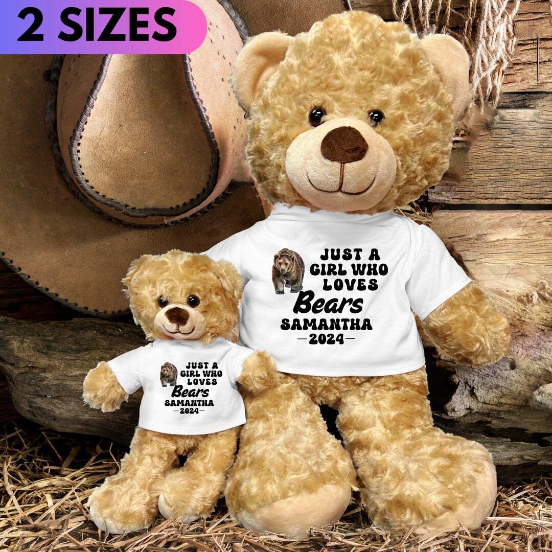 Personalized Bears Teddy Bear, Custom Just a Girl Who Loves Bears ...