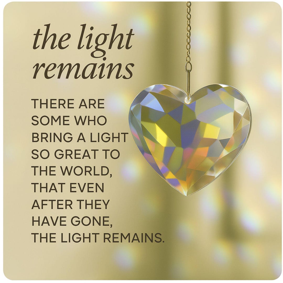 Personalized Memorial Rainbow Heart Crystal Sun Catcher Window Hanging ...