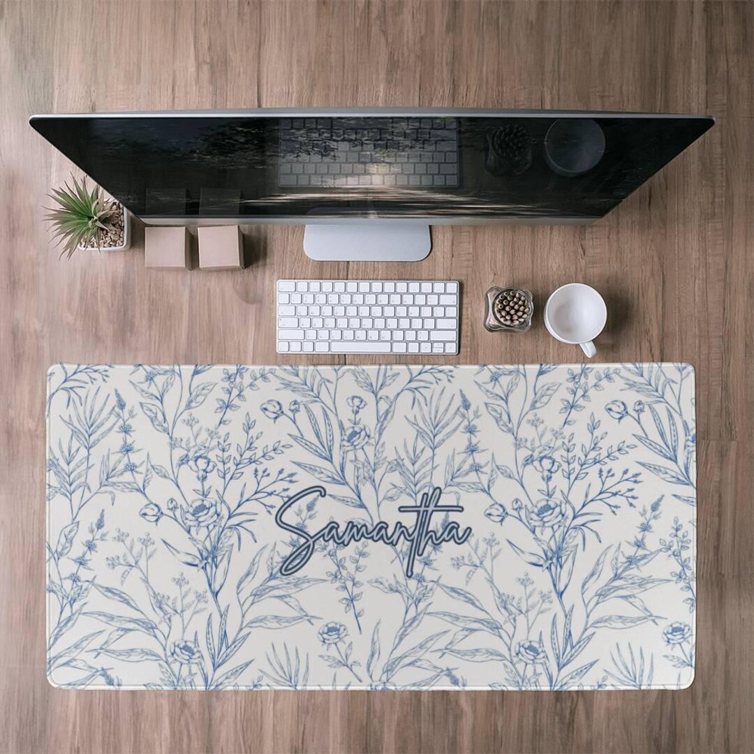 Personalized Vintage Wildflower Deskmat Cottagecore Xxl Mousepad Floral ...