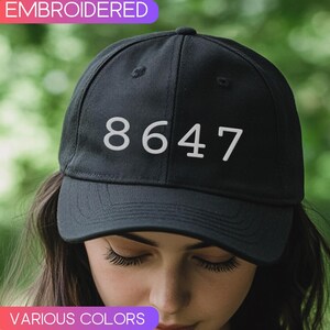 8647 Embroidered Hat, Subtle Anti Trump Dad Cap, Anti Maga Mens Cap ...