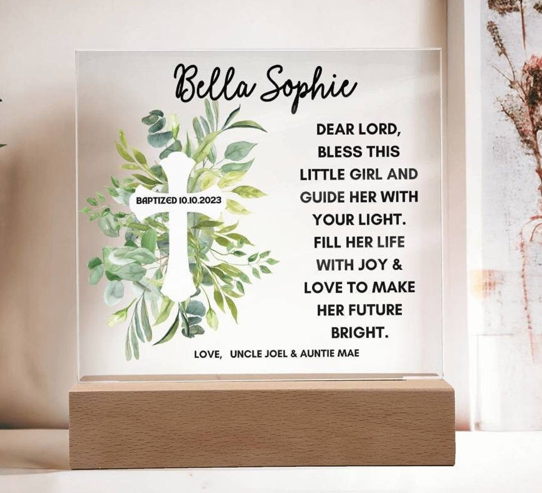 Baptism Day Gift for Girl, Baptism Gift for Godchild, First Communion ...