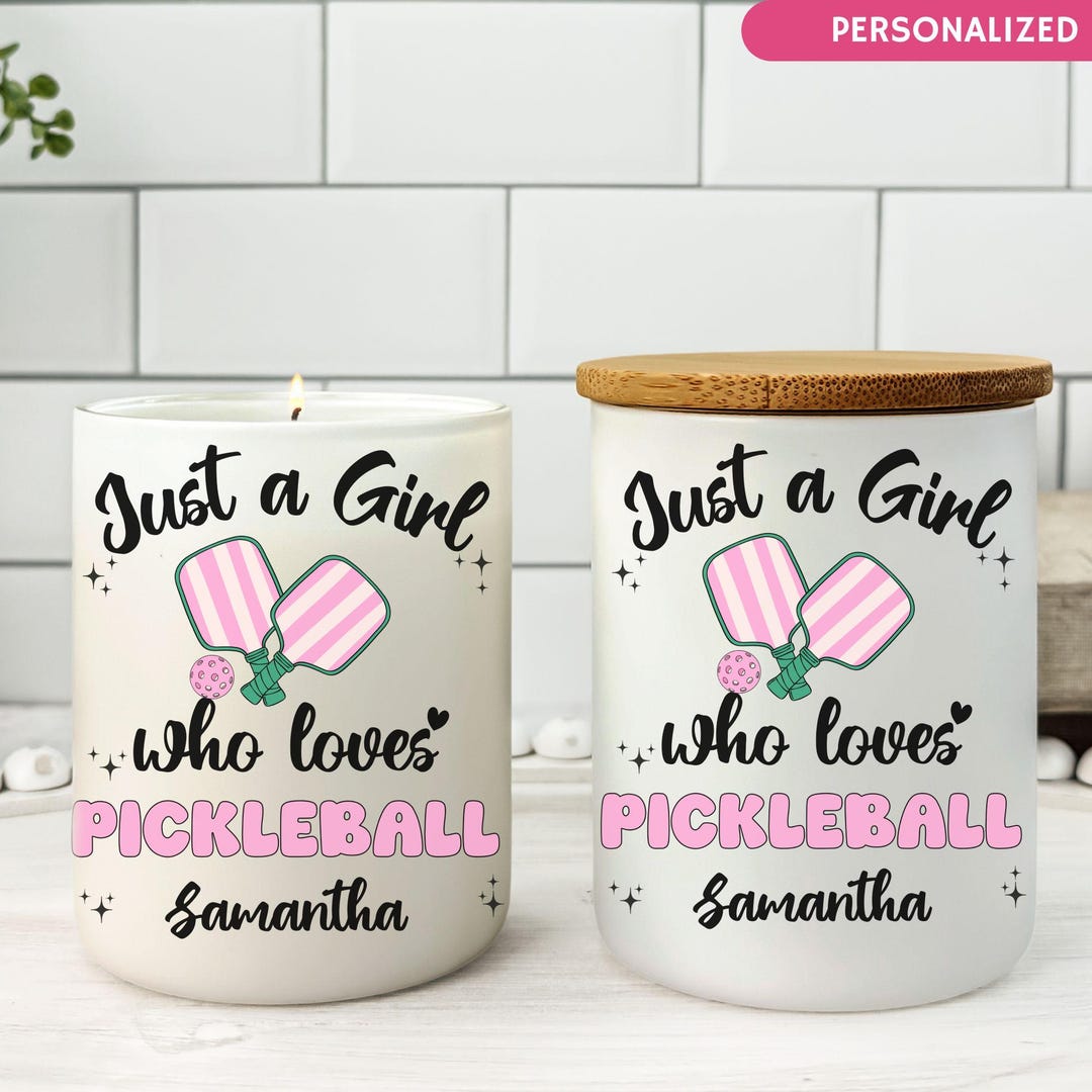 Just a Girl Who Loves Pickleball Candle, Pickleball Gift for Women ...