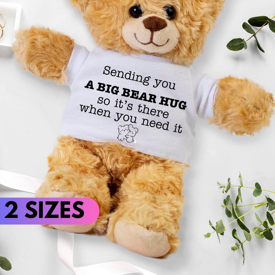 Emotional Support Teddy Bear Stay Strong Gift Plushie Chin up You Got ...