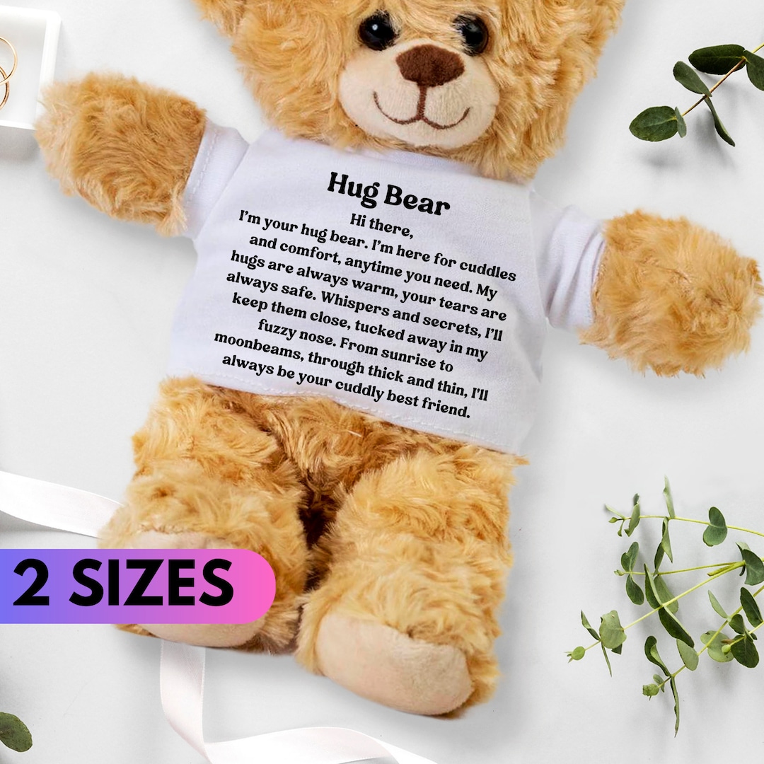 Hug Bear Emotional Support Teddy Bear Thinking of You Gift Plushie ...