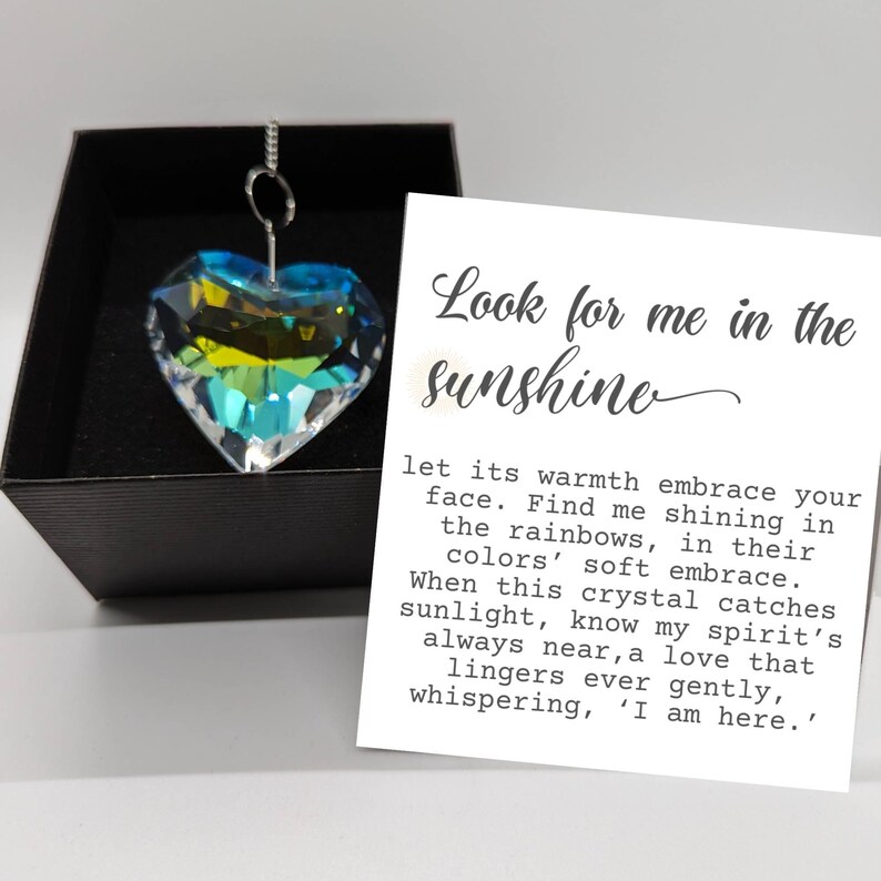 Personalized Sun Catcher Sympathy Gift, Poem Card Memorial Suncatcher ...