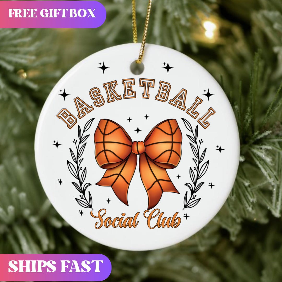 Personalized Basketball Ornament Custom Basketball Social Club ...