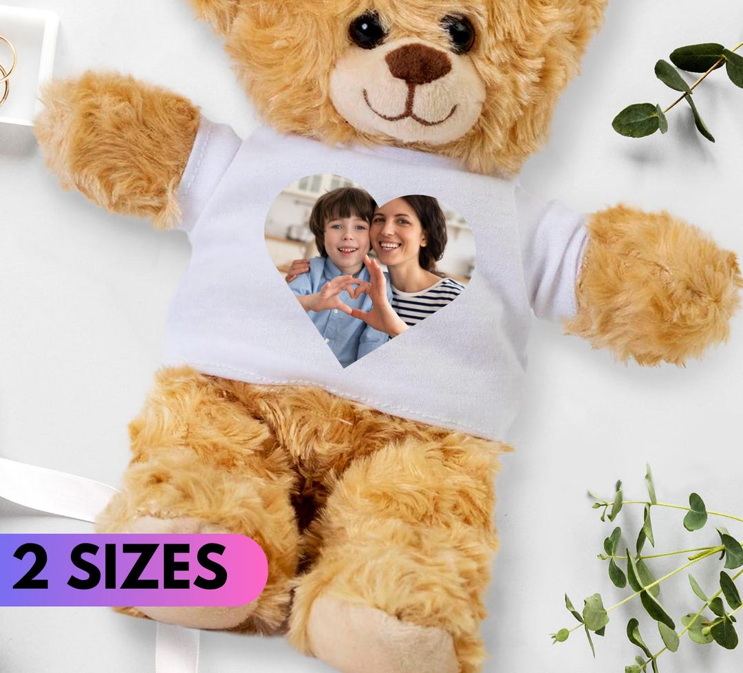 Custom Teddy Bear Personalized Photo Gift Teddy Bear With Your Photo ...