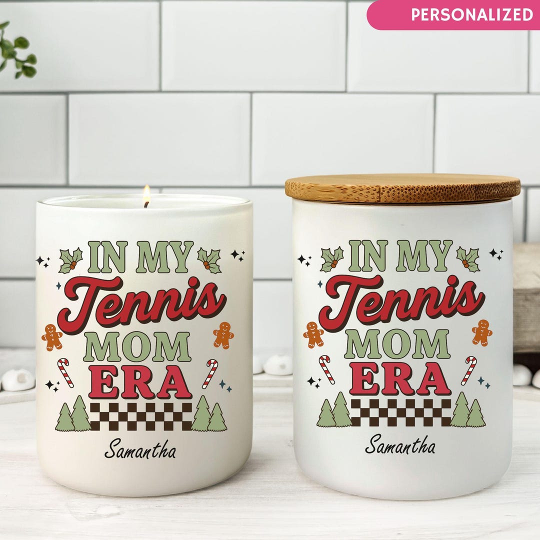 In My Tennis Mom Era Candle Personalized Tennis Gift for Mom Holiday ...