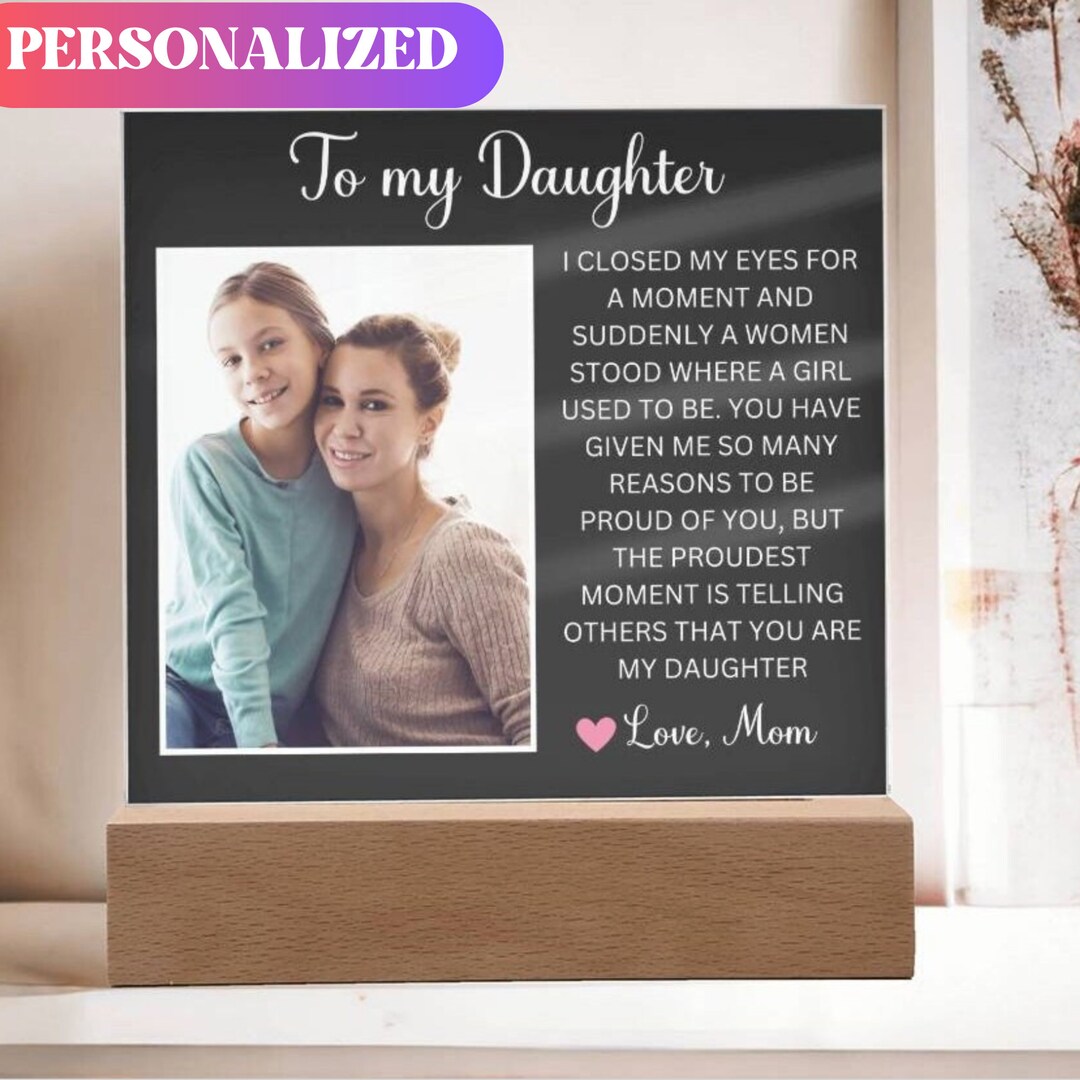 Personalized Letter to My Daughter From Mom Photo Acrylic Plaque Going ...