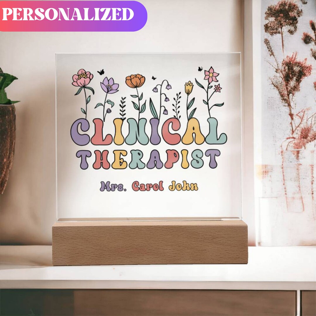 Clinical Therapist Gift Acrylic Plaque Licensed Professional Counselor ...