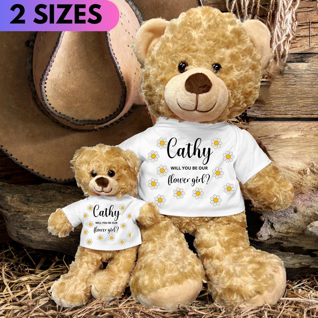 Custom Flower Girl Proposal Stuffed Animal Personalized Flower Girl ...