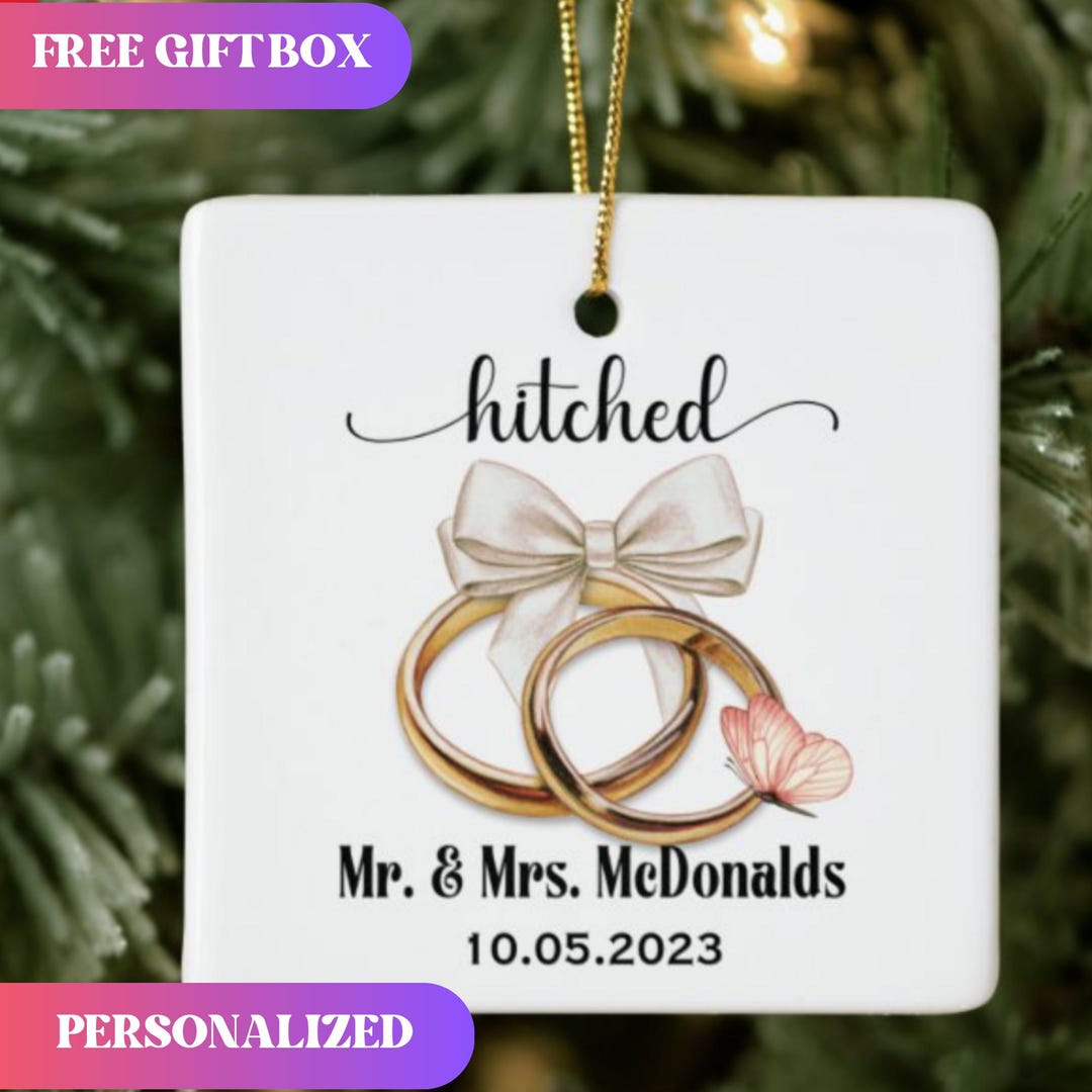 Personalised Newly Married Christmas Ornament Newly Married Couples ...