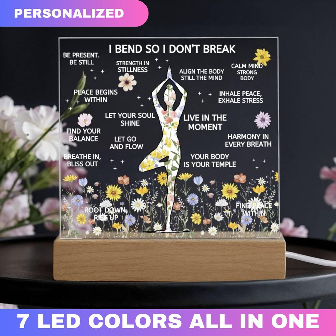 Mental Health Reminders Acrylic Plaque Desk Decorations Yoga Reminders ...