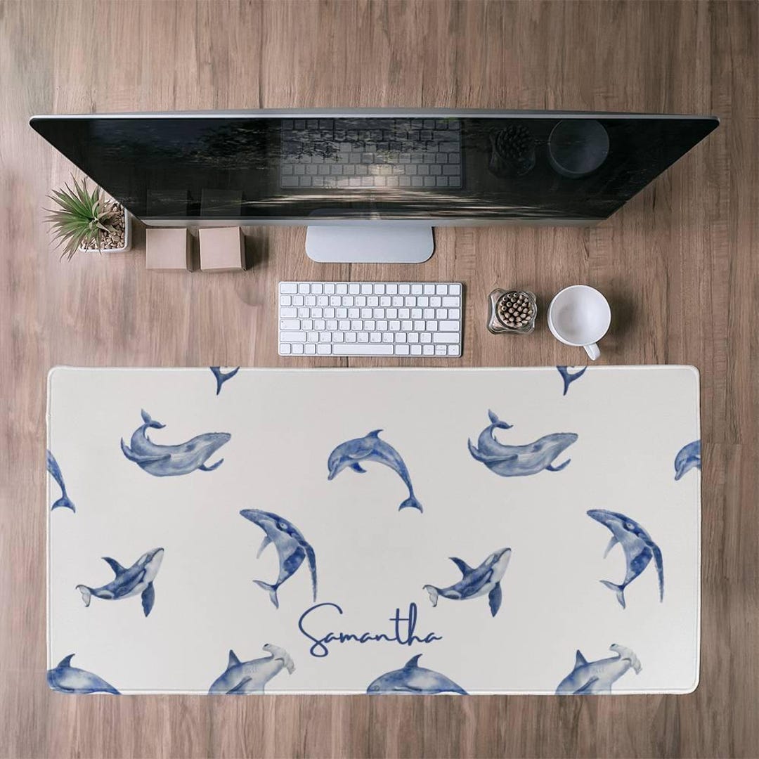Personalized Whale Shark Desk Mat Under the Sea XXL Deskpad Ocean Life ...