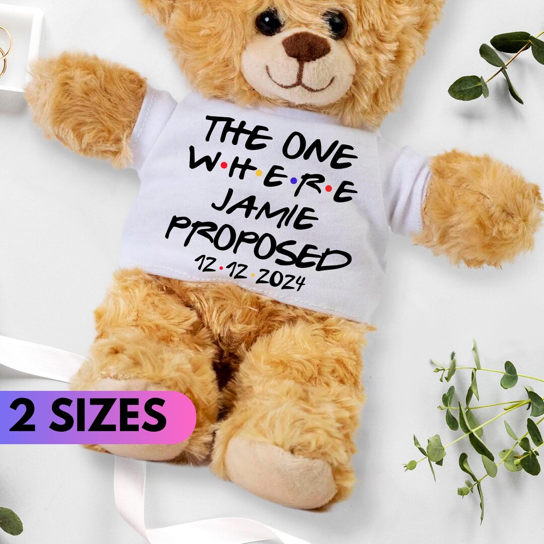 Personalized Proposal Teddy Bear, Will You Marry Me Stuffed Animal Gift ...