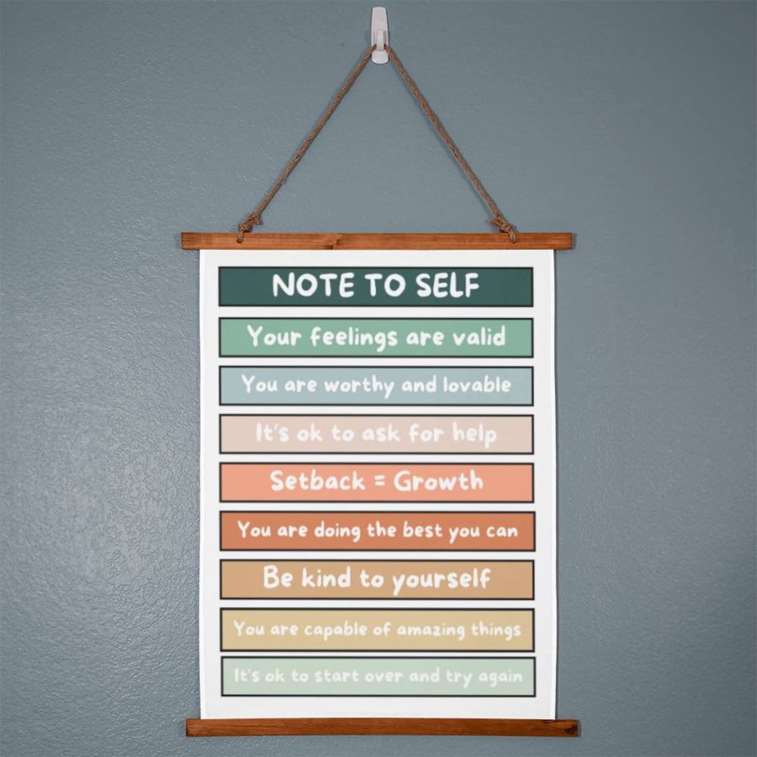 Mental Health Reminders Wall Tapestry Positive Psychology Affirmations ...