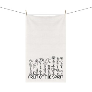 Fruit of the Spirit Cotton Kitchen Towel Fruit of Holy Spirit Tea Towel ...